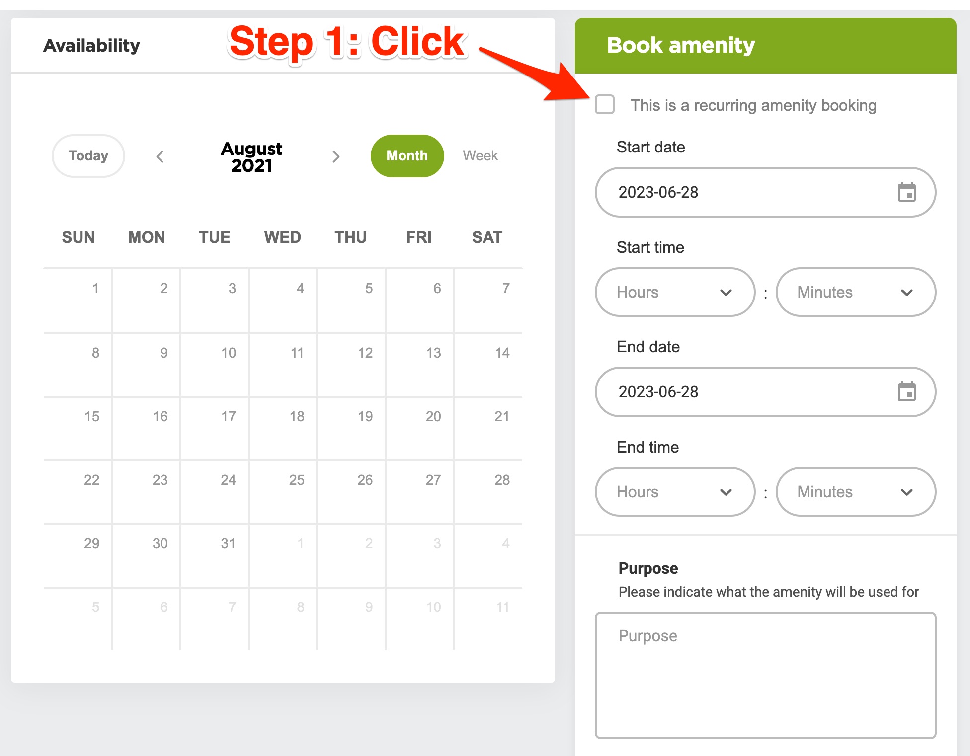 Create A Recurring Amenity Booking – CondoGenie Help & Support