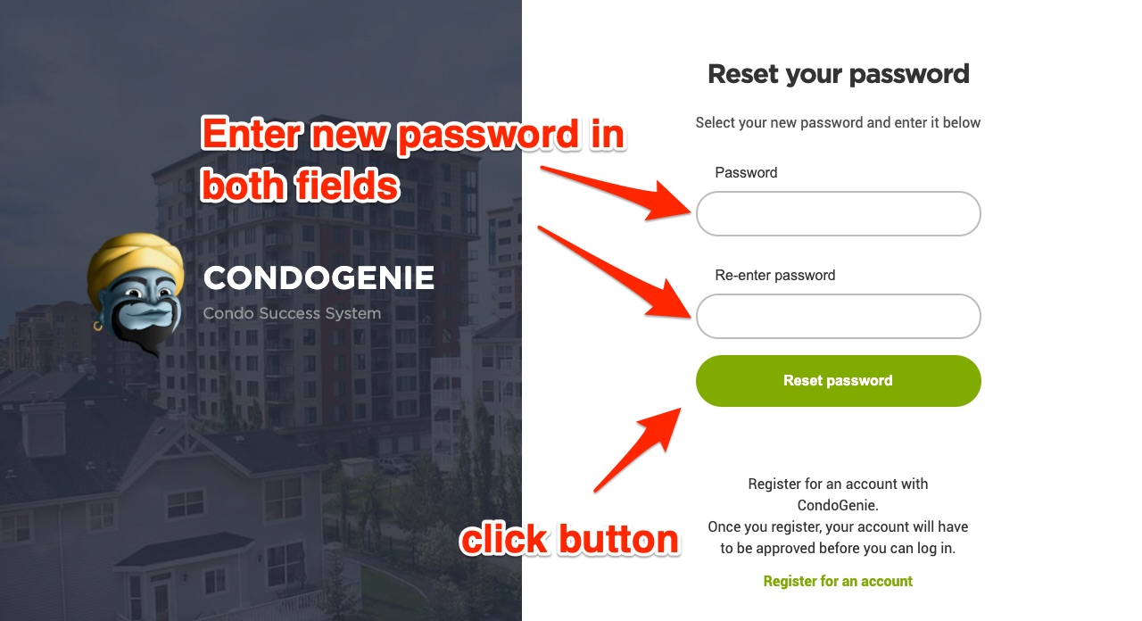 Forgot password? Here's how to reset your password. – CondoGenie Help ...